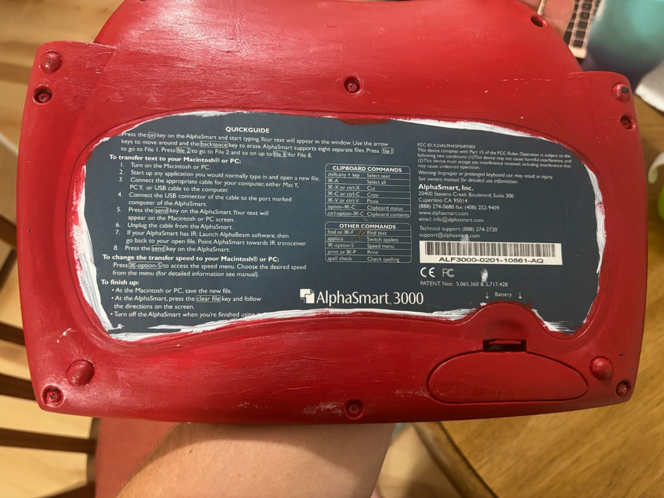 Alphasmart 3000 Electronic Word Processor Portable Keyboard, Perfect ...