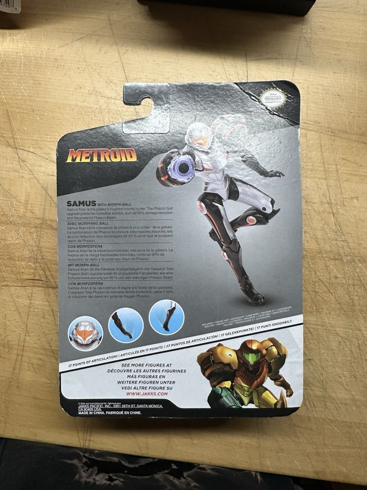 Jakks Metroid SAMUS Aran Phazon Suit With Morph Ball Figure | eBay
