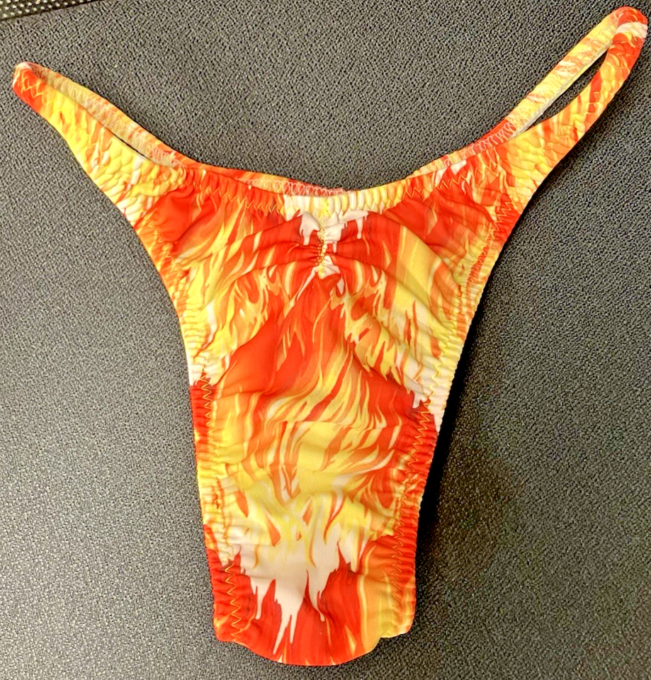 Men's Bodybuilding Posing Trunks/Swimwear, Medium Yellow and Orange ...