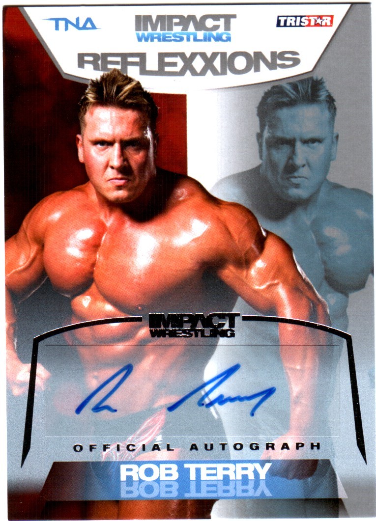 TNA Rob Terry 2012 Reflexxions SILVER Authentic Autograph Card SN 55 of ...