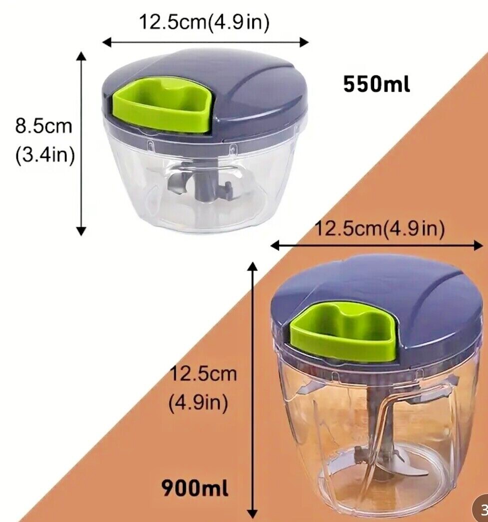 Hand Pull String Vegetable Chopper Onions Manual Food Chopper Slicer ...