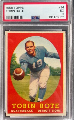 1958 Topps #94 Tobin Rote Psa 5 Detroit Lions Set Break | eBay