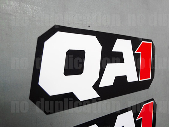 2x QA1 BLACK decal sticker graphic Coilover Track Hot Rod Outlaw ...
