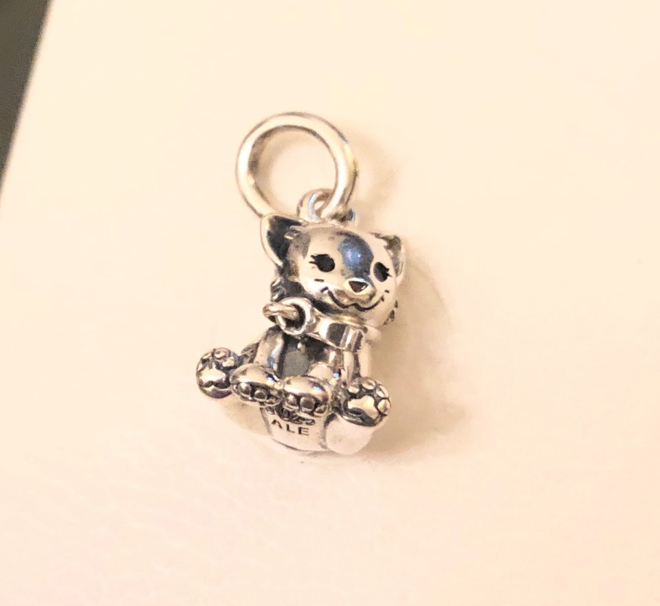 Pandora Sweet Cat Dangle Charm #798011EN16 +FREE GIFT Box +Tag | eBay