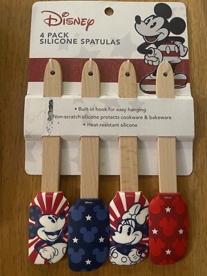 Disney Mickey & Minnie Mouse 4pk Spatula Set Stars July 4th 🇺🇸 America ...