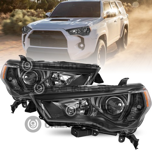 For 2014-2020 Toyota 4Runner 4Dr Black Headlights Amber Corner Lamps ...
