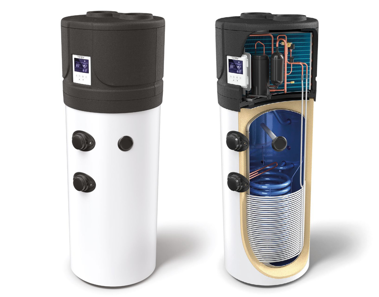 Brauchwasserwärmepumpe Warmwasserwärmepumpe Luft Wasser 200-260 L Tesy HPWH