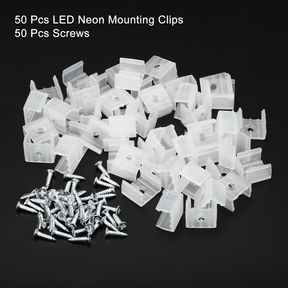 50Pcs Fit 12mm to 14mm LED Strip Mounting Clips Holder DIY Bracket ...