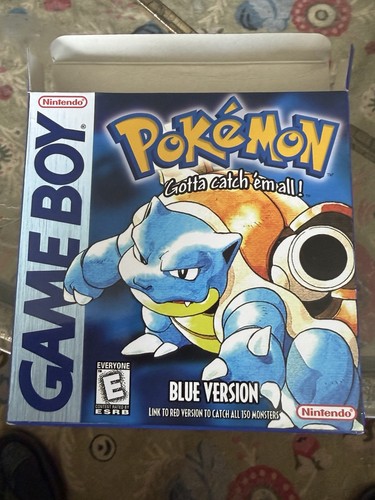 Pokemon: Blue Version Nintendo Game Boy Box,Instruction Manual, Game ...