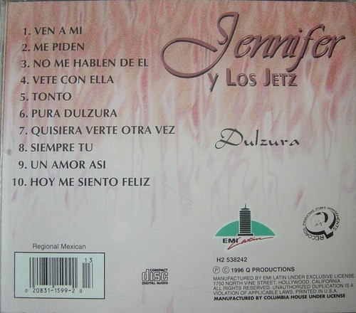 JENNIFER Y LOS JETZ DULZURA CD NOT SEALED | eBay