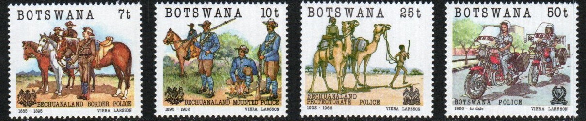Botswana Stamp 368-371 - Botswana police centenary | eBay