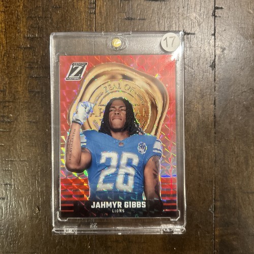 2023 Panini Zenith Jahmyr Gibbs Red Zeal of Approval Rookie Card #28 ...