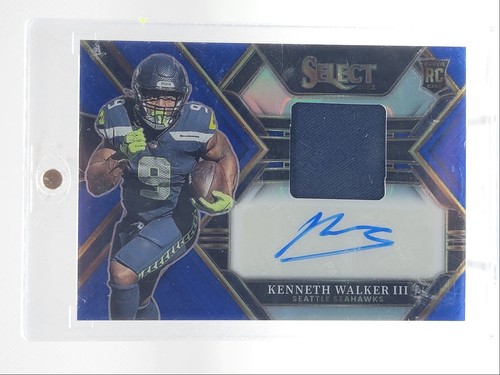 KENNETH WALKER III 2022 SELECT RPA ROOKIE PATCH BLUE PRIZM RC AUTO /75 ...