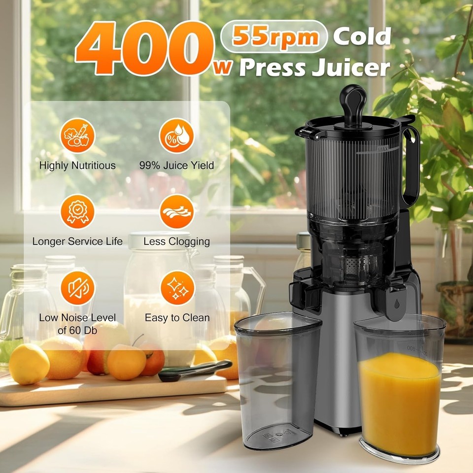 OPEN BOX Cold Press Juicer Machine – High Juice Yield, BPA Free, Easy ...