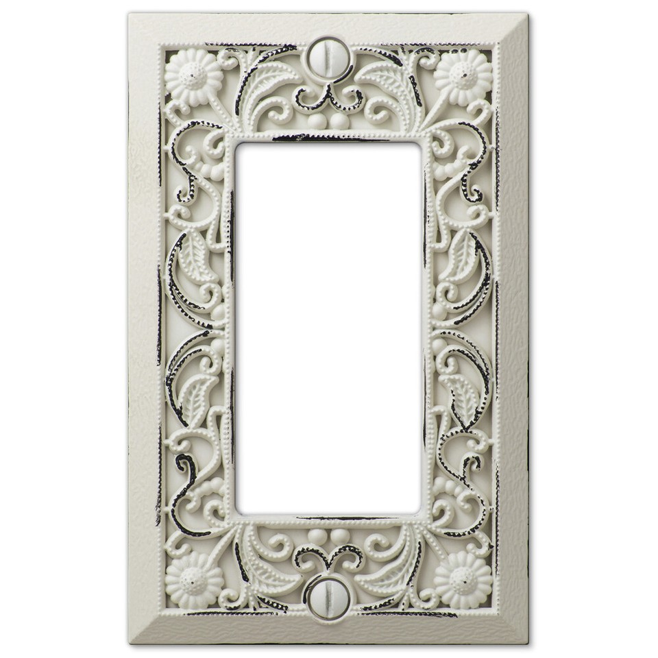 Antique White Filigree Switch Plate Cover Arabesque Wallplate | eBay