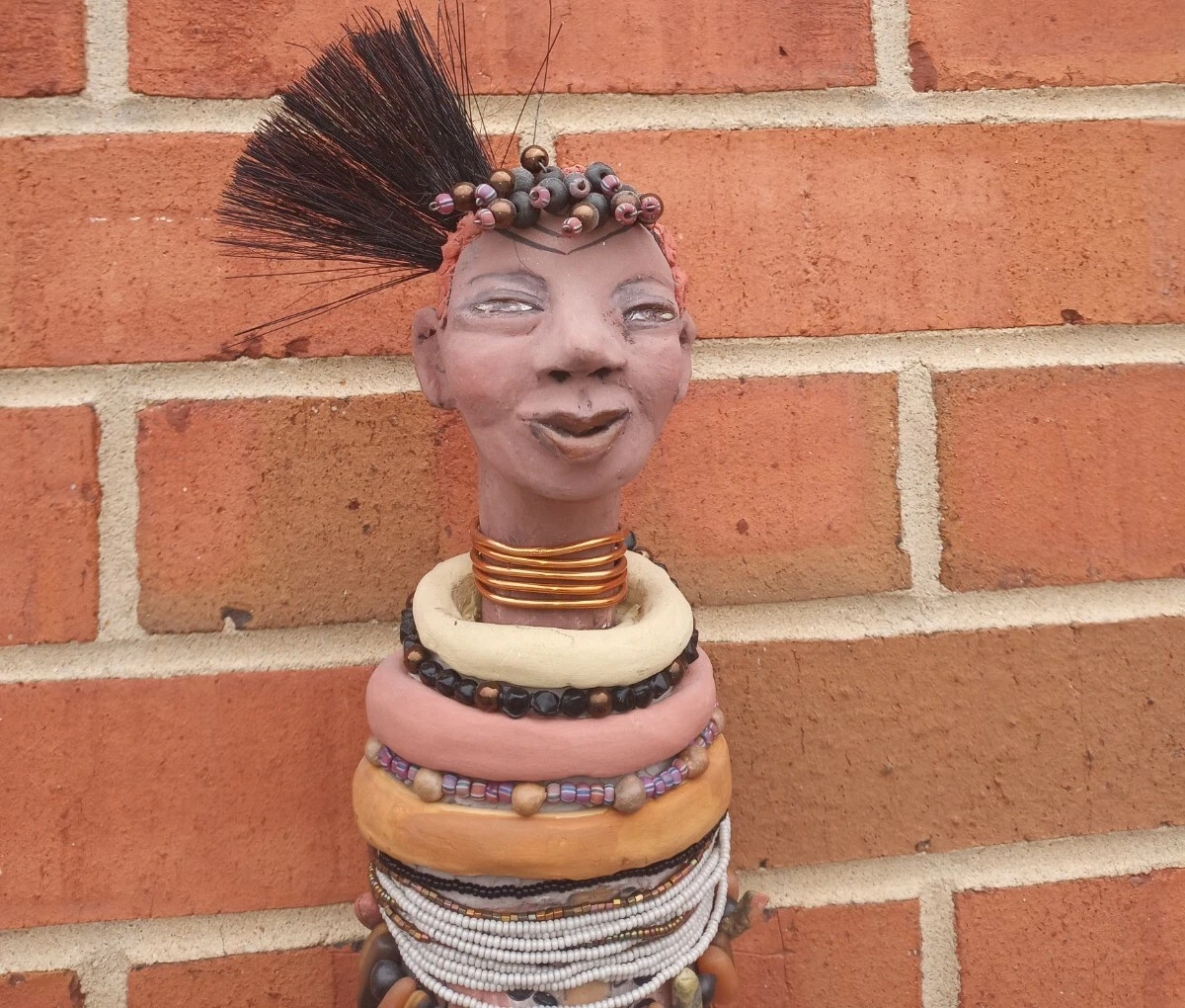 Beautiful Woman Clay Sculpture