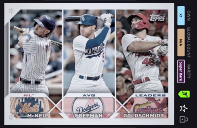 [DIGITAL CARD] Topps Bunt 2023 PAUL GOLDSCHMIDT,J MC NEIL, F FREEMAN ...