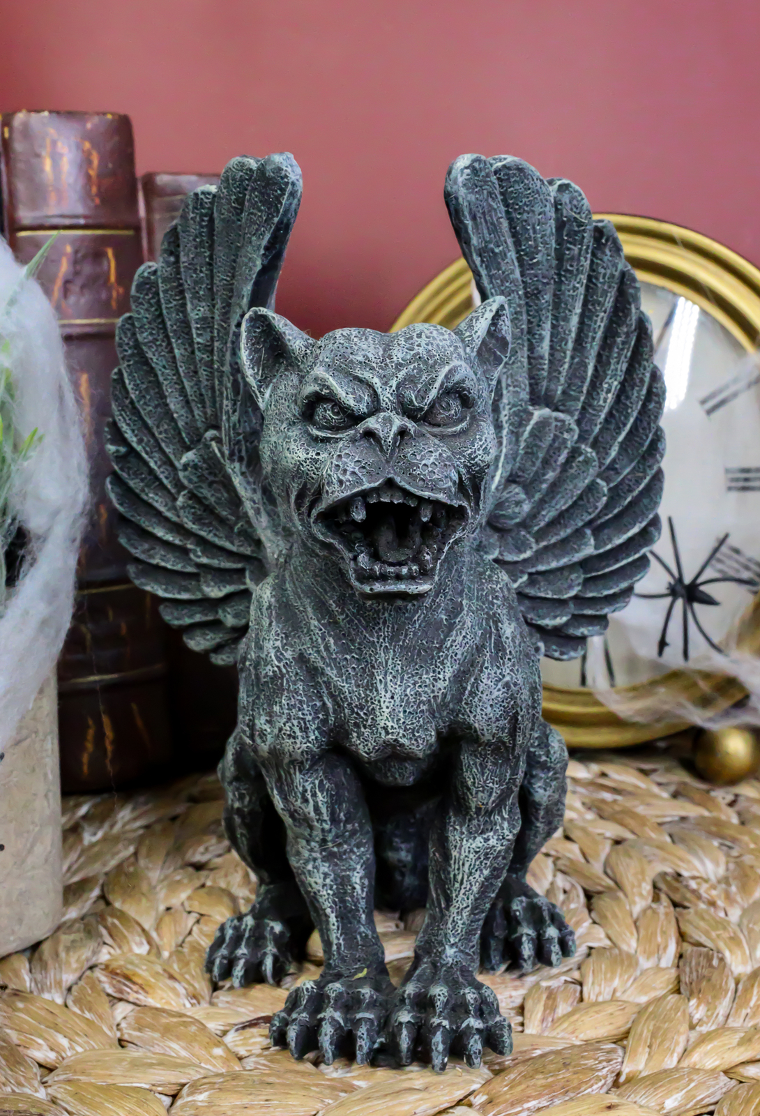 Winged Lioness Gargoyle Statue 6.5"Tall Safari Giant Cat Feline Lion ...