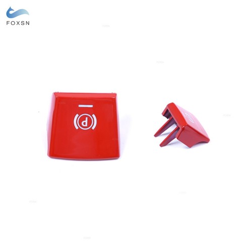 RED Parking Brake P Button Switch Cover For BMW 5 7 series F01 F02 F07 ...