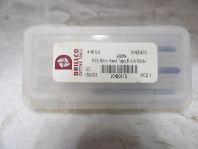 Drillco 3 pc. HSS Nitro Black Oxide Tap Set 4-48 20N004FS | eBay