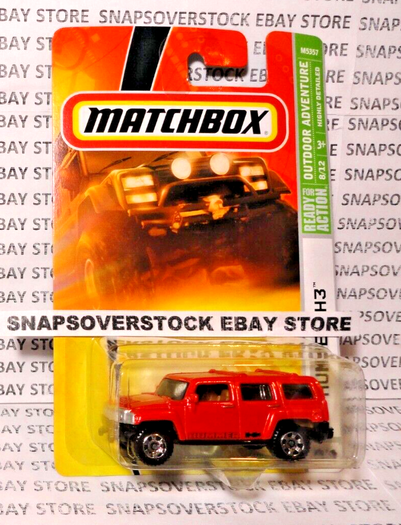 2008 MATCHBOX ORANGE HUMMER H3, OUTDOOR ADVENTURE SERIES #8/12, MBX #83 ...