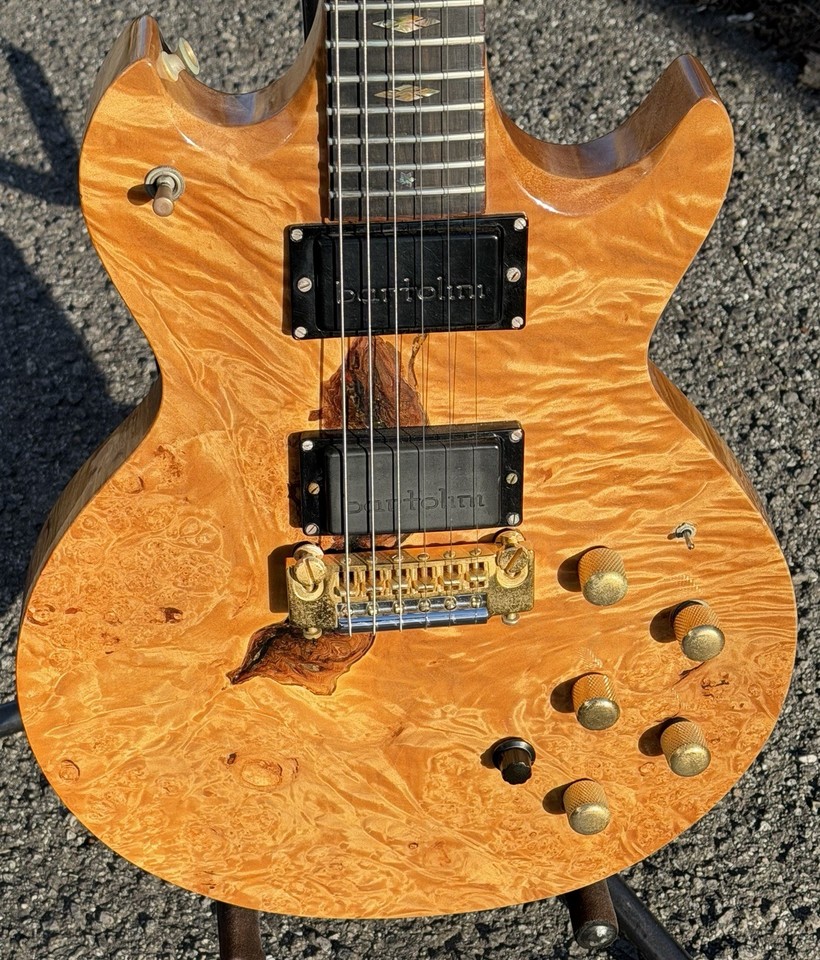 Moonstone Vulcan Electric Guitar Natural Vintage Double Cut Les Paul ...