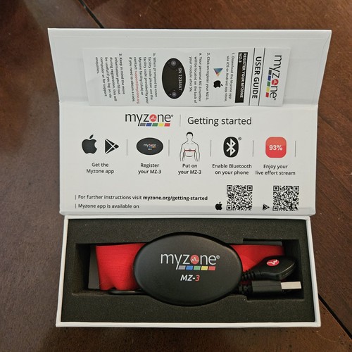 Two MYZONE MZ-3 Heart Rate Monitor Fitness With Charging Cable only ...