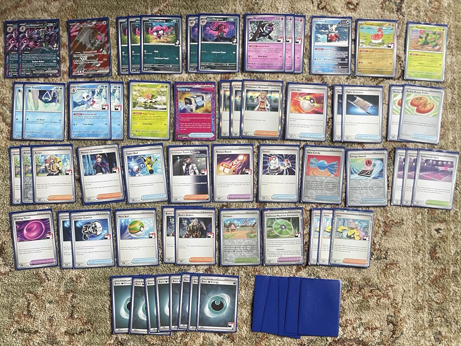 Marnie's Grimmsnarl ex Froslass Pokemon TCG Deck Tournament Ready Blue ...