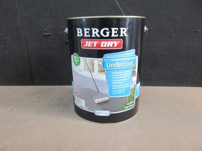 BERGER BY DULUX 10 LITRE JET-DRY UNDERCOAT PAVING WATER/BASE WHITE ...