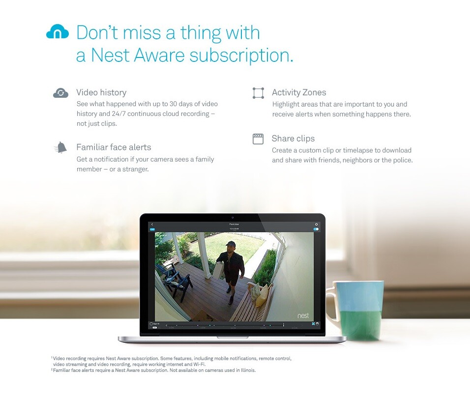 Nest Hello Smart Wi-Fi Video Doorbell NC5100US - Package & Home ...