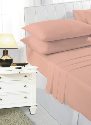 Polycotton Easy Care Plain Dyed 4FT Small Double Fitted Sheets Caravan ...