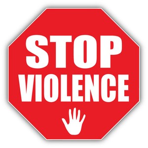 Stop Violence Sign Car Bumper Sticker Decal 5'' x 5'' | eBay