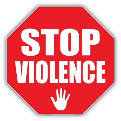 Stop Violence Sign Car Bumper Sticker Decal 5'' x 5'' | eBay