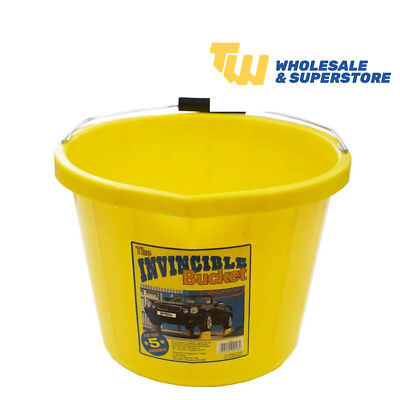 10x Invincible Heavy Duty Builders Plasterers Extra Strong Bucket 15L ...
