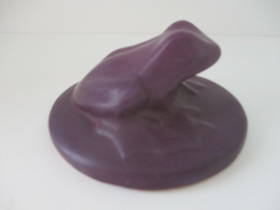 VAN BRIGGLE Pottery FROG Plum V5 GP | eBay