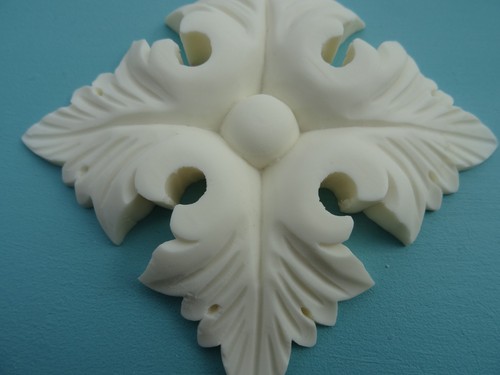 Decorative clover centre resin applique furniture mouldings onlay decal ...