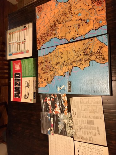 Anzio War Board Game, Avalon Hill, 1969, 2 boards of maps, has all the ...