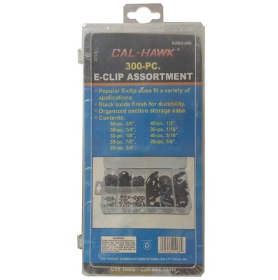 E-CLIP ASSORTMENT, 300-PC, e-clips, fasteners, hardware, fastener ...