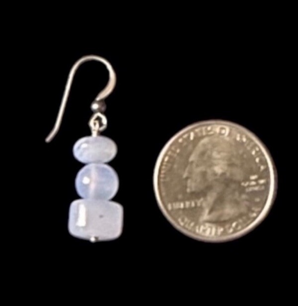 Jay King DTR Sterling Silver Blue Lace Agate Gemstone Drop Dangle Earrings | eBay
