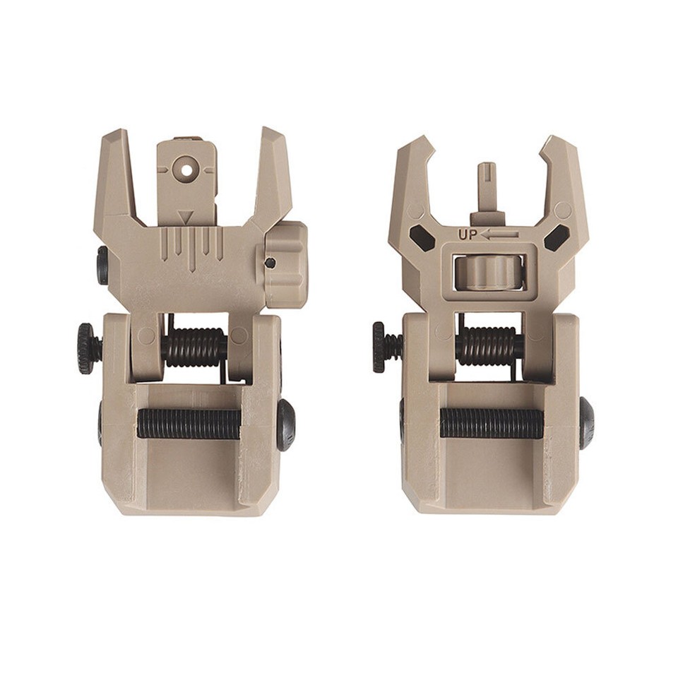 Foldable Iron Sights Flip-up Front and Rear Sight Fiber Optics Dual ...