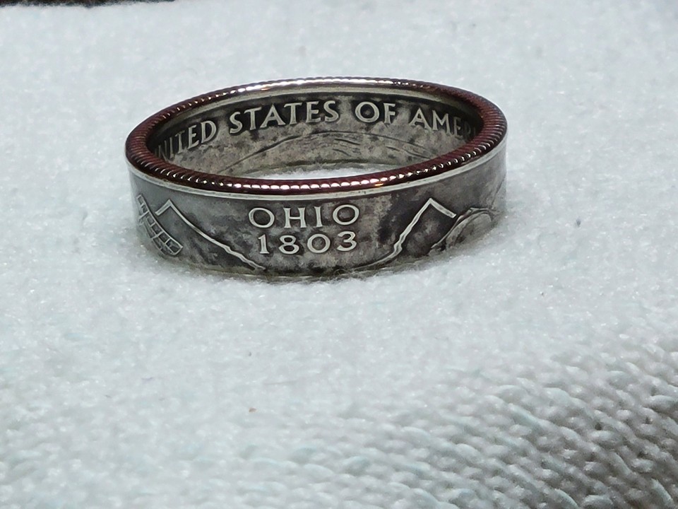 OHIO - Size 11 State Quarter Coin Ring | eBay