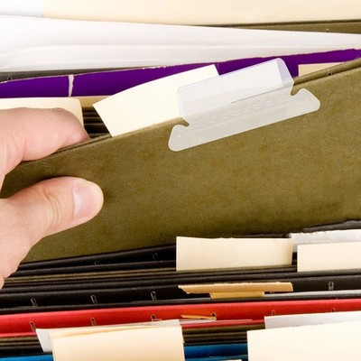 Filing Tabs Clear Plastic Label Holders File Folder Hangers Labels ...