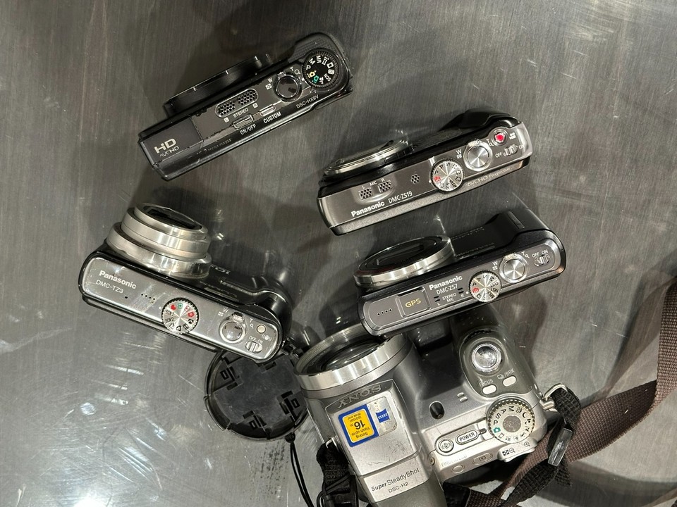 Broken Lot Sony & Panasonic Digital Cameras Scrap Metal Salvage Junk ...