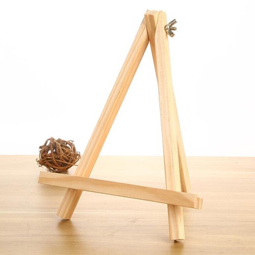 3Pcs Small Wood Easel Triangle Frame Tabletop Stand for Photo Display ...