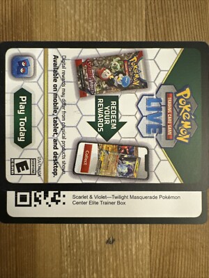 Twilight Masquerade Code Card | Pokemon Center Elite Trainer Box (ETB ...