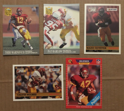 USC Trojans 1990'S COLLEGE FOOTBALL Cards Lot of 5 Marinovich Royster ...