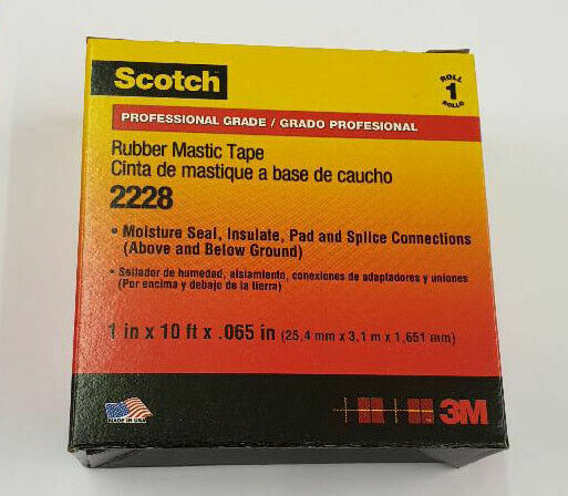3M 2228 25 mm Scotch Rubber Mastic Tape - Black for sale online | eBay