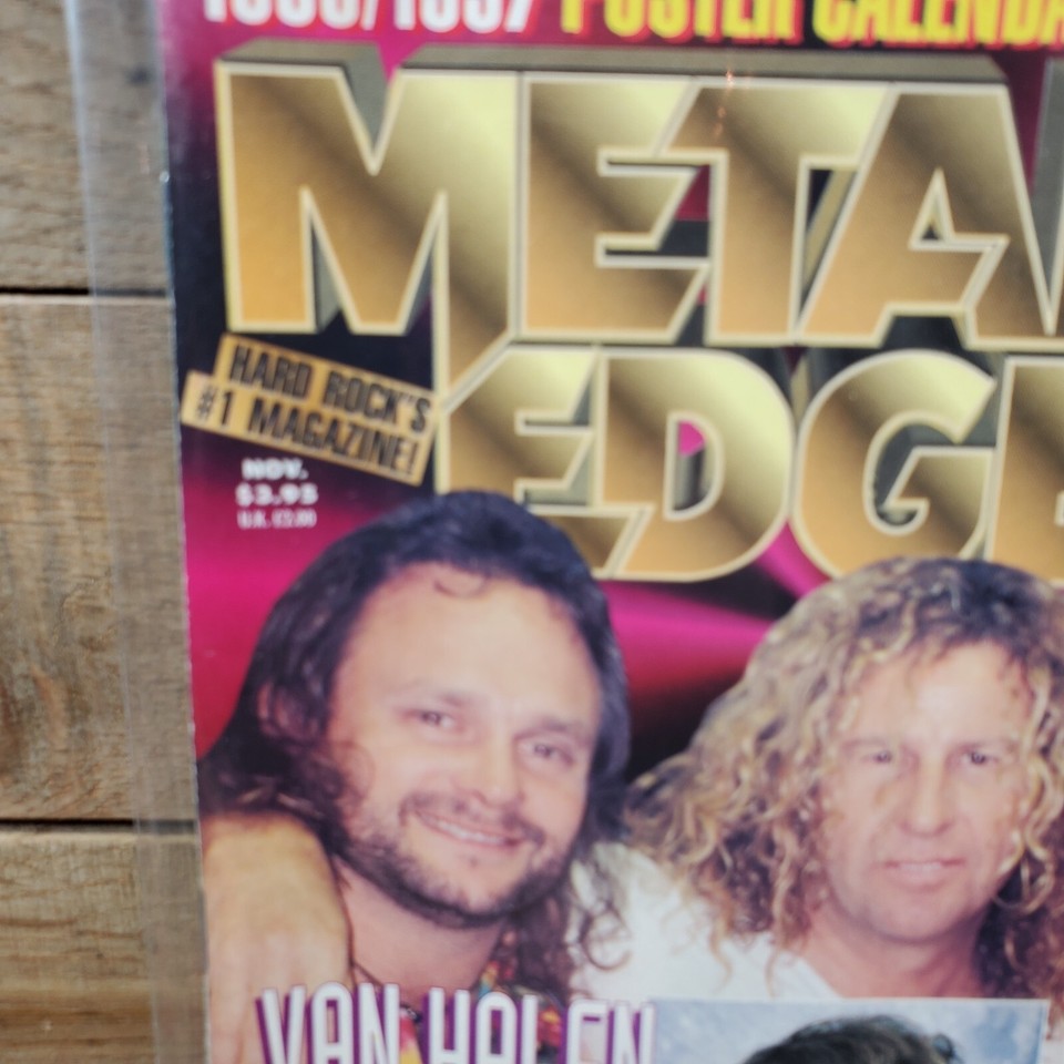 Metal Edge Magazine November Van Halen Def Leppard Kiss Sammy Hagar ...