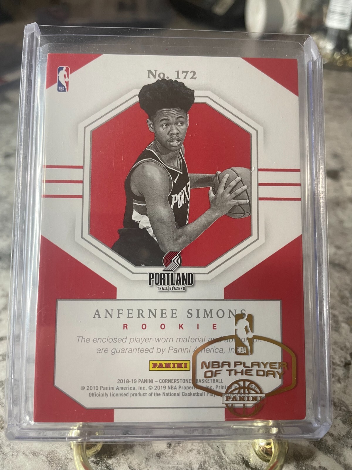 2018-19 Panini Cornerstones ANFERNEE SIMONS AUTOGRAPH 4 Piece Jersey ...