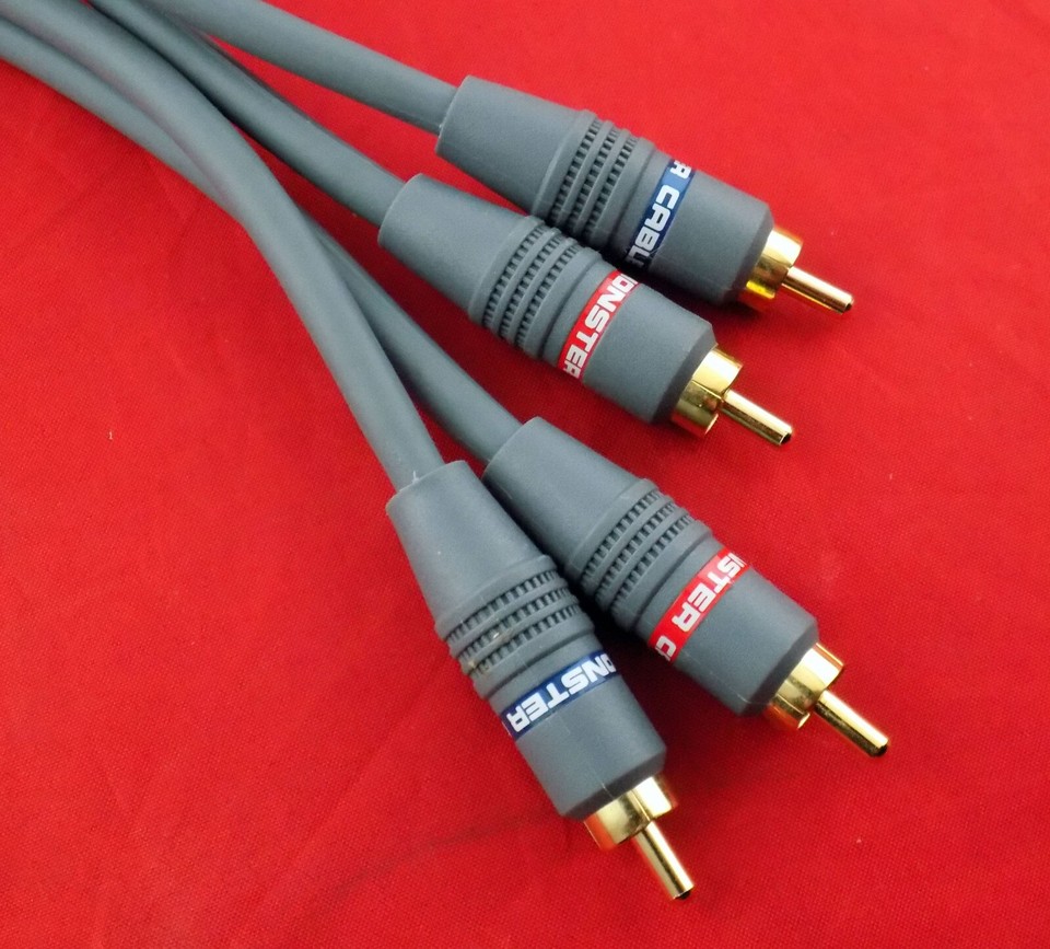 Monster Interlink 100 RCA Audio Cable CHOOSE Single or Pair and Length ...